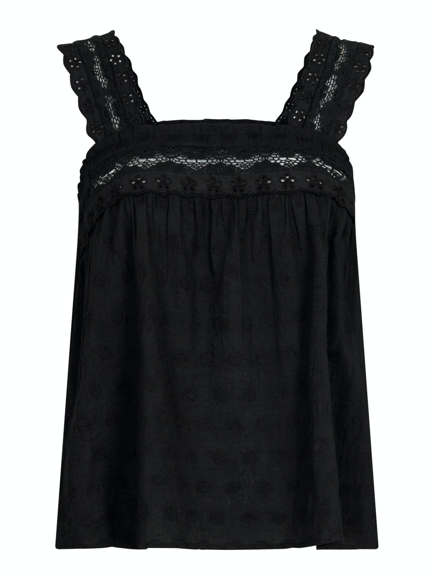 FashionDeluxe - Neo Noir Alora Dot Top | Køb flotte toppe online her